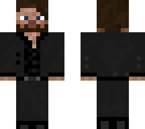 Slate grey suit with open shirt collar (Black) | Minecraft Skin