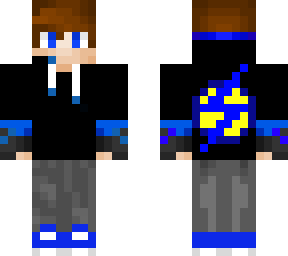 Blue Lightning Gamer | Minecraft Skin