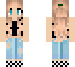 Black Tank Top Girl | Minecraft Skin