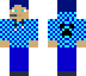 BLUE CREEPER GAMER | Minecraft Skin