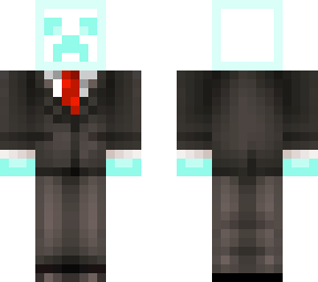 blue fire creeper with suit | Minecraft Skins