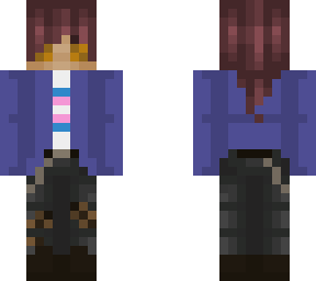 button eyes & mullet | Minecraft Skin