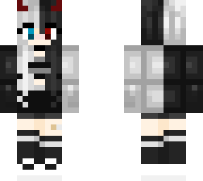 Half & Half Devil Girl (Slim) | Minecraft Skin
