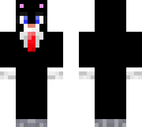 Black Cat Suit and Tie | Minecraft Skin