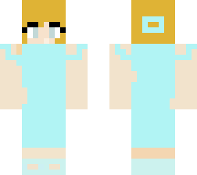 green hat blue eyes eyelashes | Minecraft Skins