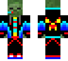 fire and ice zombie | Minecraft Skin