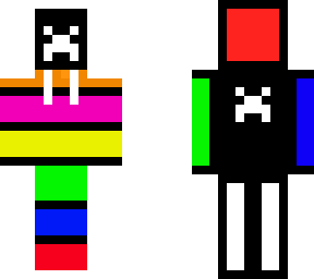 Minecraft Rainbow Creeper Wallpaper