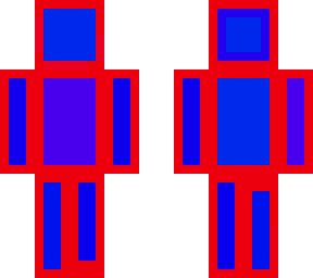 red blue outline | Minecraft Skins