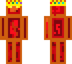 Red Slime with a Crown | Minecraft Skin