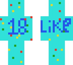 18 likes celebration | Minecraft Skin