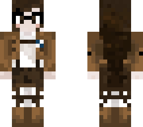 AOT brunette glasses girl | Minecraft Skin