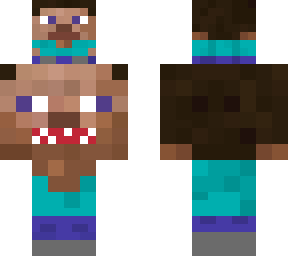 Cursed Steve Skin Hungry | Minecraft Skin