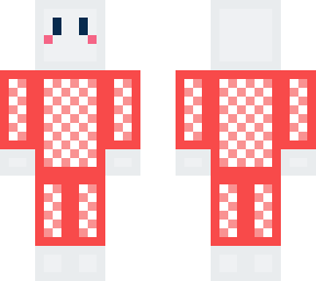 Pastel Colors Red Checkered PJ | Minecraft Skin