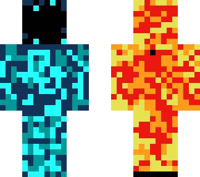 water vs fire | Minecraft Skin