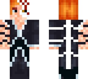 ichigo kurosaki hollow mask ripped off sleeve | Minecraft Skin