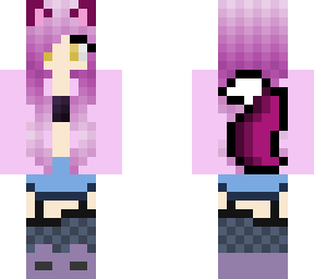 Pink fox girl UwU | Minecraft Skin