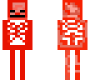 red skeleton | Minecraft Skin