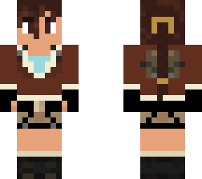 Tomb Raider classic shorts and bomber jacket | Minecraft Skin