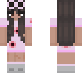 Pink flower girl | Minecraft Skin