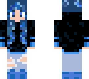 black and blue skin | Minecraft Skins