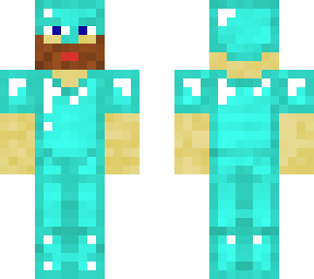 Dude in fake diamond armor | Minecraft Skin