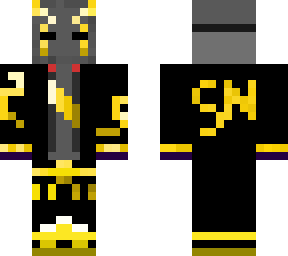 golden drip demon slik ninja | Minecraft Skin