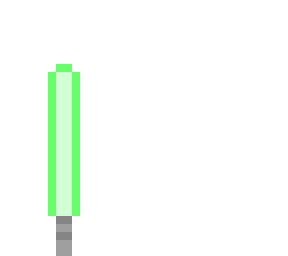 green lightsaber pointing up | Minecraft Skin