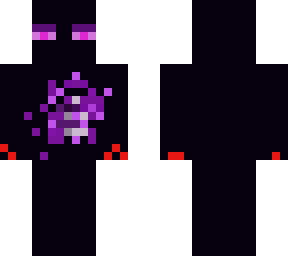 redstone enderman with a broken heart | Minecraft Skin