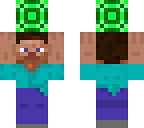 steve holding an emerald block | Minecraft Skin