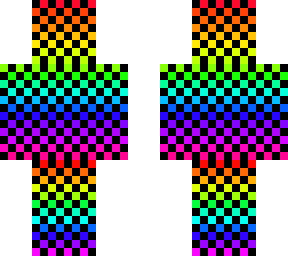 ~Rainbow Checkered~ | Minecraft Skin