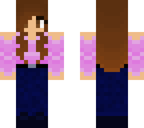 Girl on purple off the shoulder | Minecraft Skin