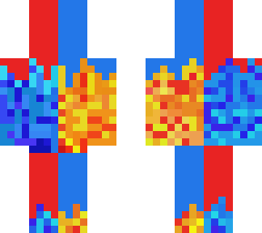 Half Fire Half Ice | Minecraft Skin