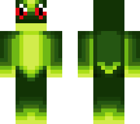 green frog edited from someone else | Minecraft Skin