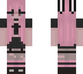 Pink goth emo girl | Minecraft Skin