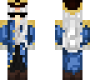 Captain Puffy but White hair | Minecraft Skin