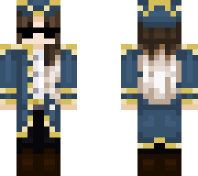 Puffy Captain skin blue | Minecraft Skin