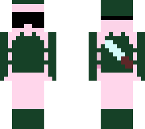 axolotl with military armor | Minecraft Skin