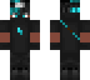 Black and Blue Skin | Minecraft Skin