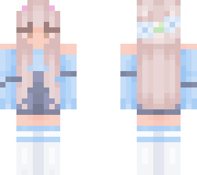 Blue cat girl | Minecraft Skin