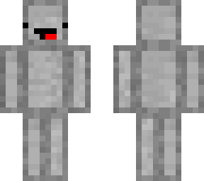 Smooth Stone with face | Minecraft Skin