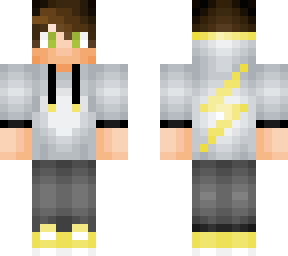 Yellow Lightning Bolt Boy | Minecraft Skin