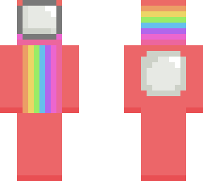 rainbow crewmate *+. | Minecraft Skin