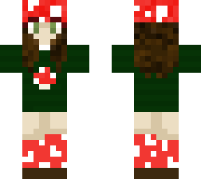 Mushroom Hat Girl :) | Minecraft Skin