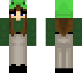 Nonbinary Elf w/Frog Hat | Minecraft Skin