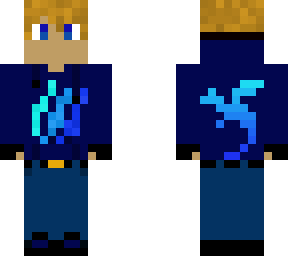 Blue Fire Phoenix hoodie | Minecraft Skin