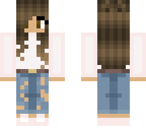 cute girl with buns | Minecraft Skin