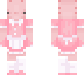 Axolotl in maid outfit | Minecraft Skin