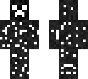 black and white creeper | Minecraft Skin