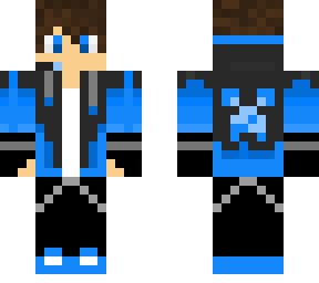Cool Blue Gamer | Minecraft Skin