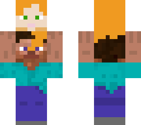 Steve holding Alex | Minecraft Skin